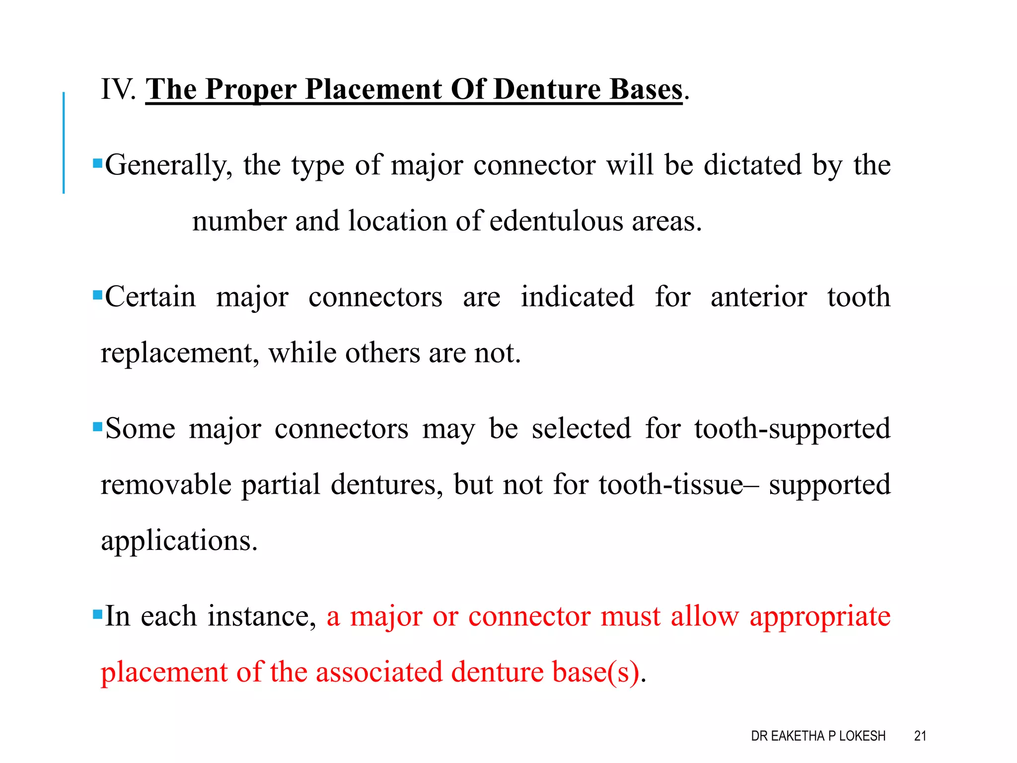 Mandibular major connectors | PPTX