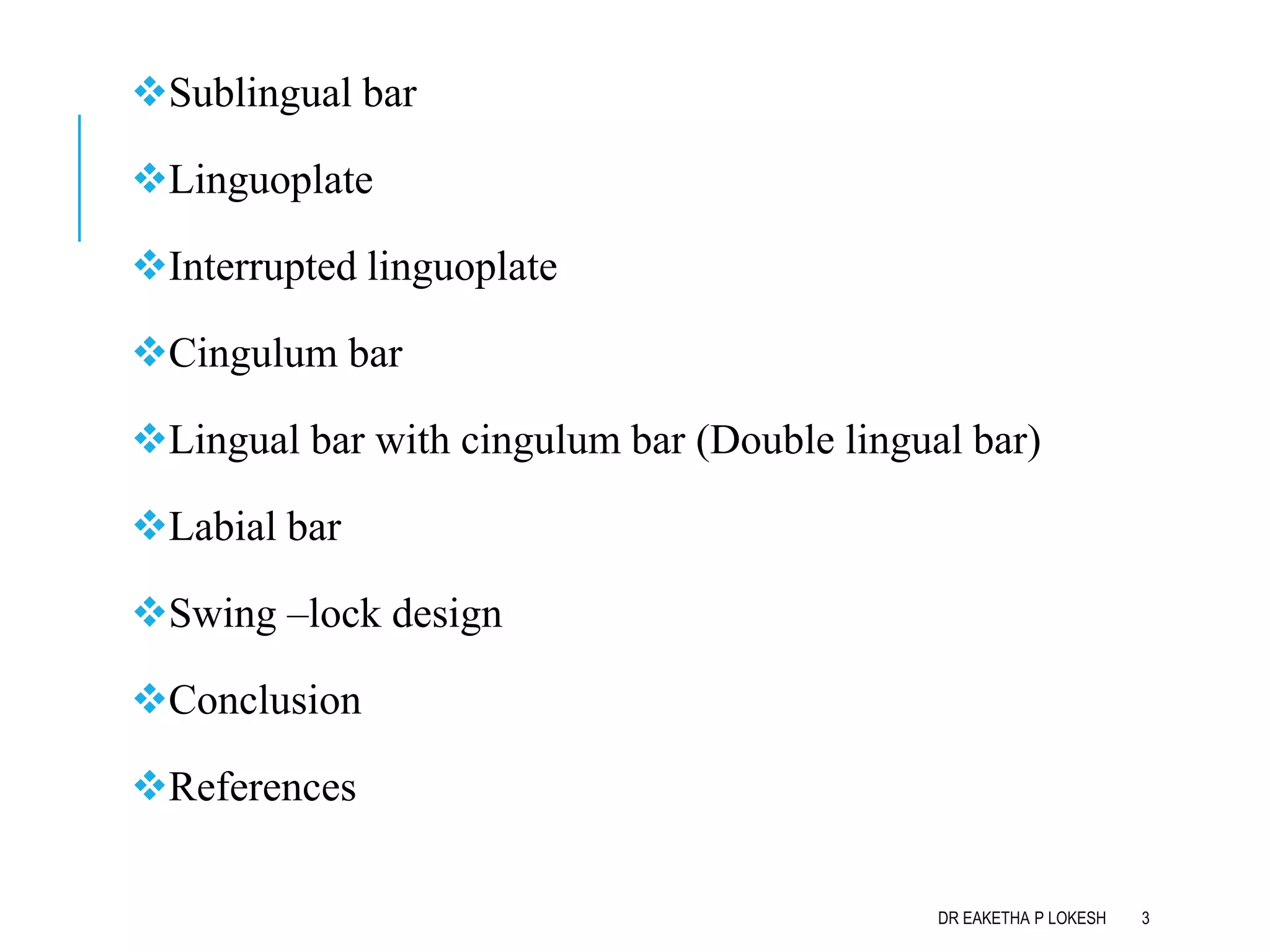 Mandibular major connectors | PPTX