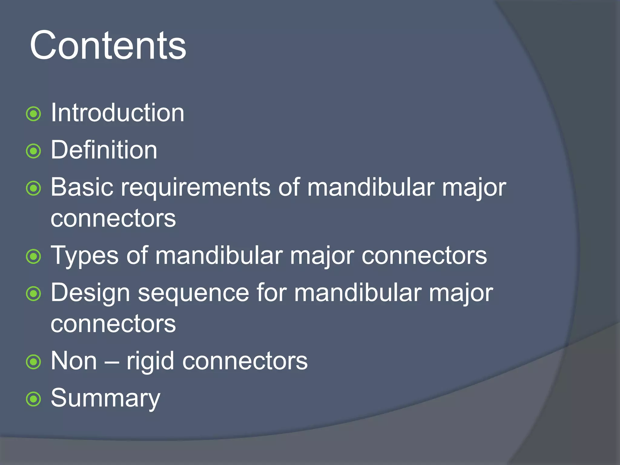 Mandibular Major Connectors | PPTX