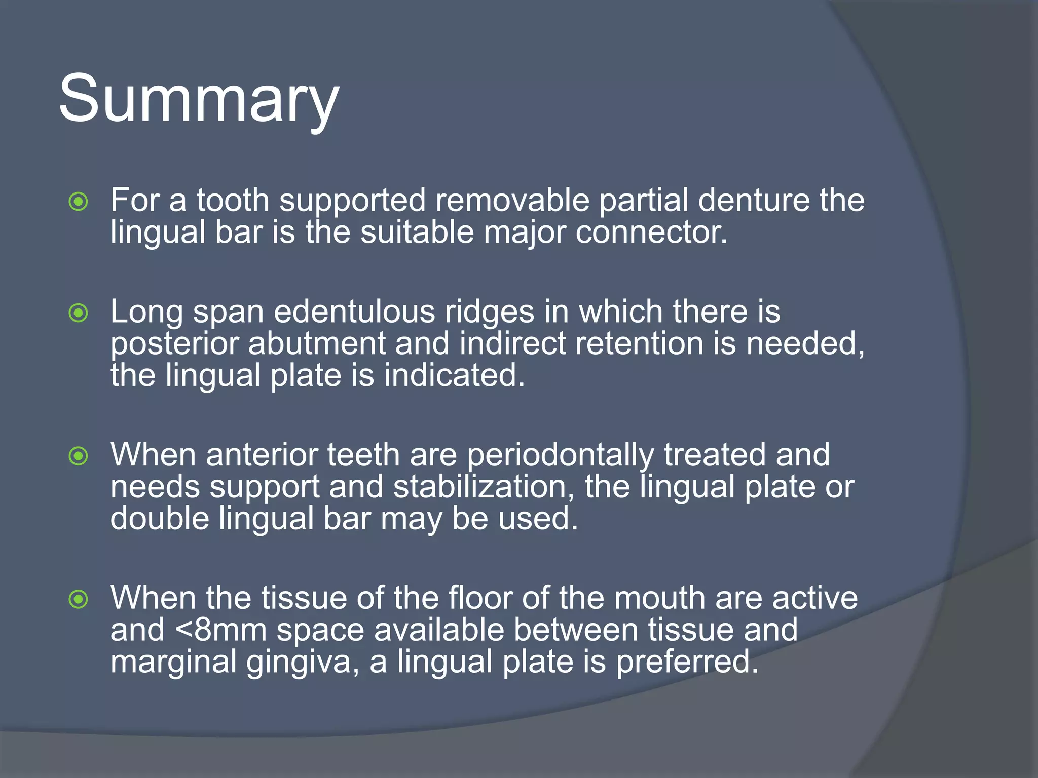 Mandibular Major Connectors | PPTX