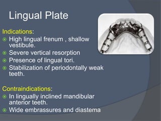 Mandibular Major Connectors | PPTX