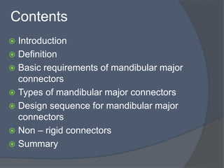 Mandibular Major Connectors | PPTX