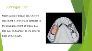 Mandibular Major Connectors Powerpoint Presentation | PPTX