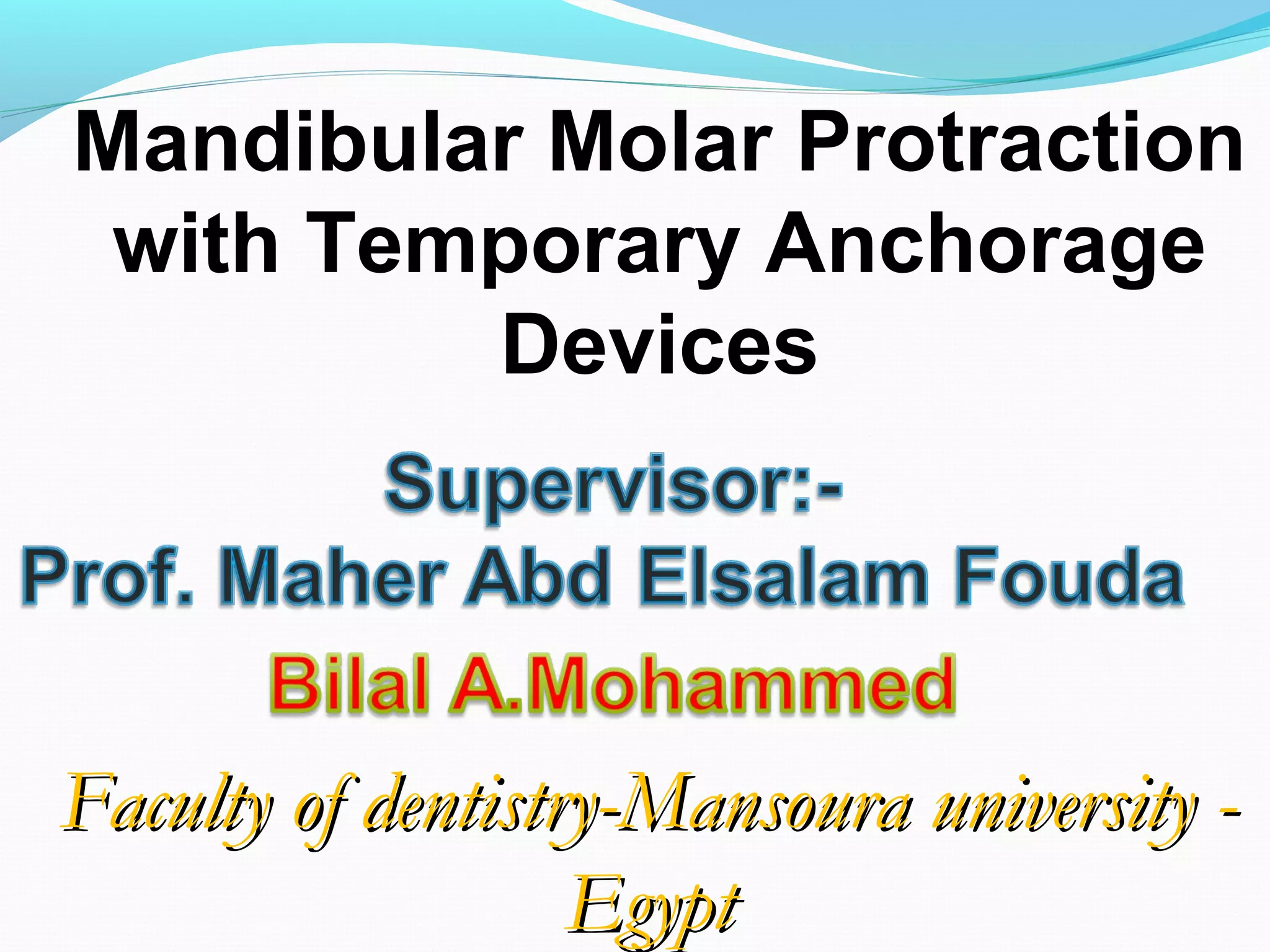 Mandibular molar protraction | PPT