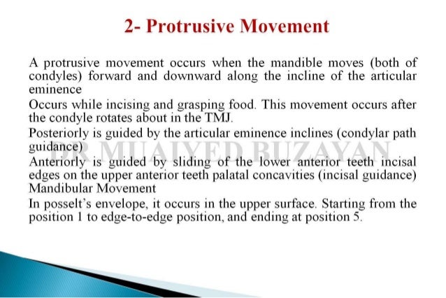 Mandibular movements