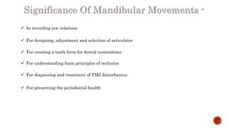 Mandibular movements | PPTX