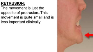 Mandibular movements in rpd | PPTX