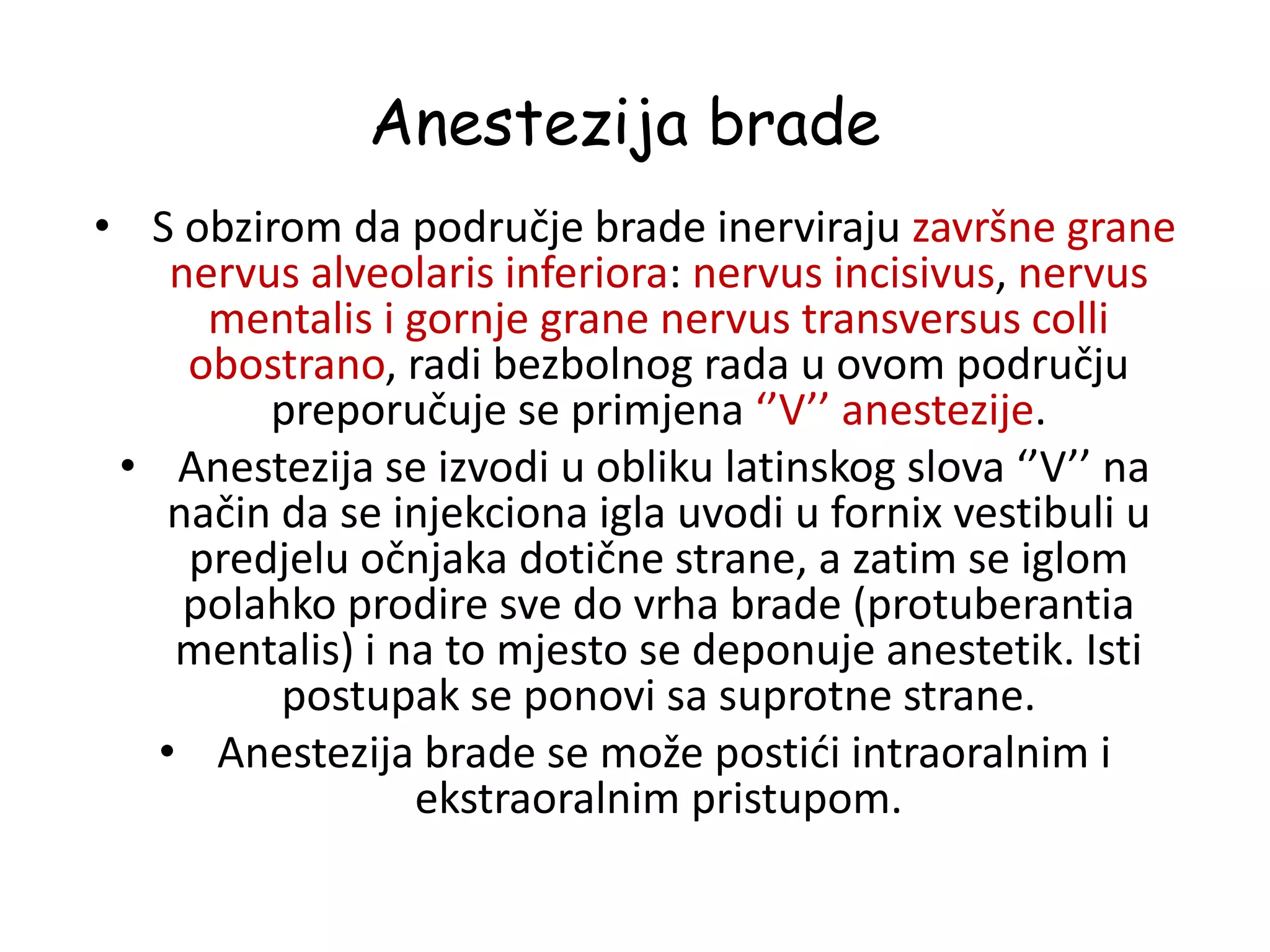 Mandibularne anestezije | PPTX