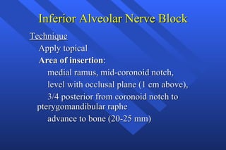 Mandibular nerve block | PPT