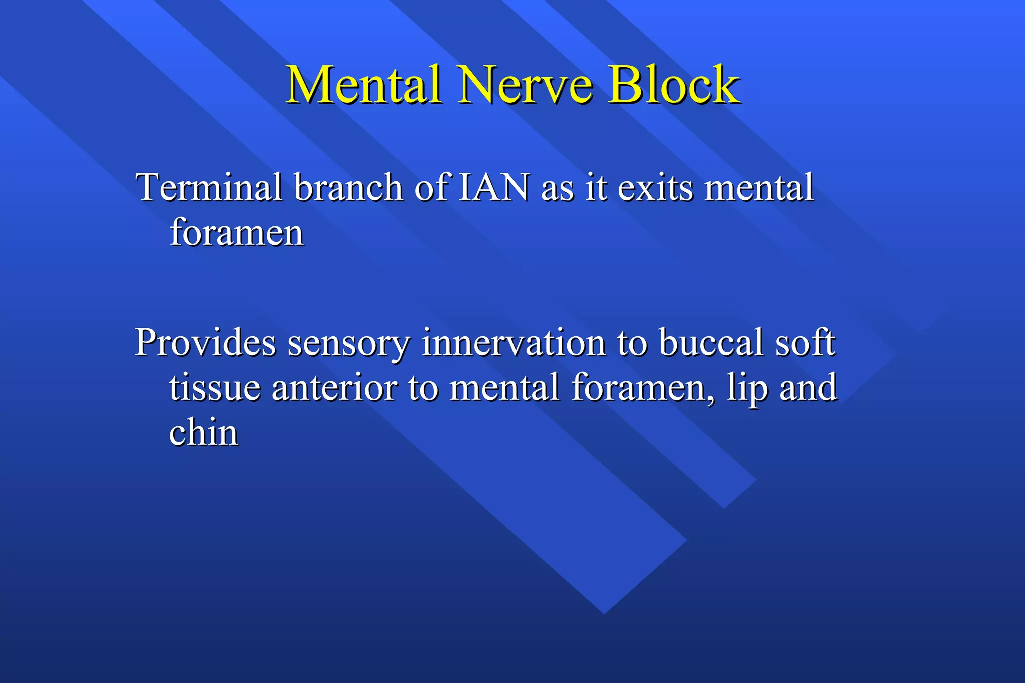 Mandibular nerve block (other techniques) | PPT