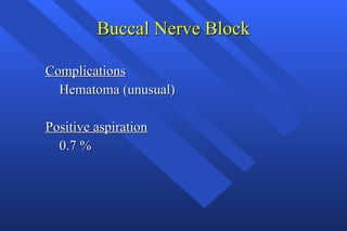 Mandibular nerve block (other techniques) | PPT