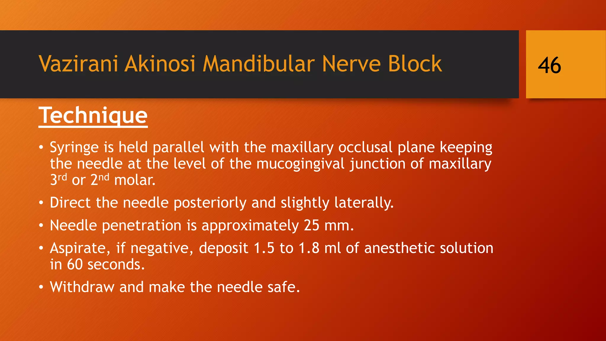 Mandibular nerve blocks | PPTX