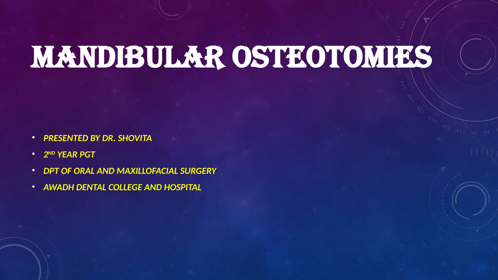 Surgical procedures for Mandibular Osteotomy | PPTX