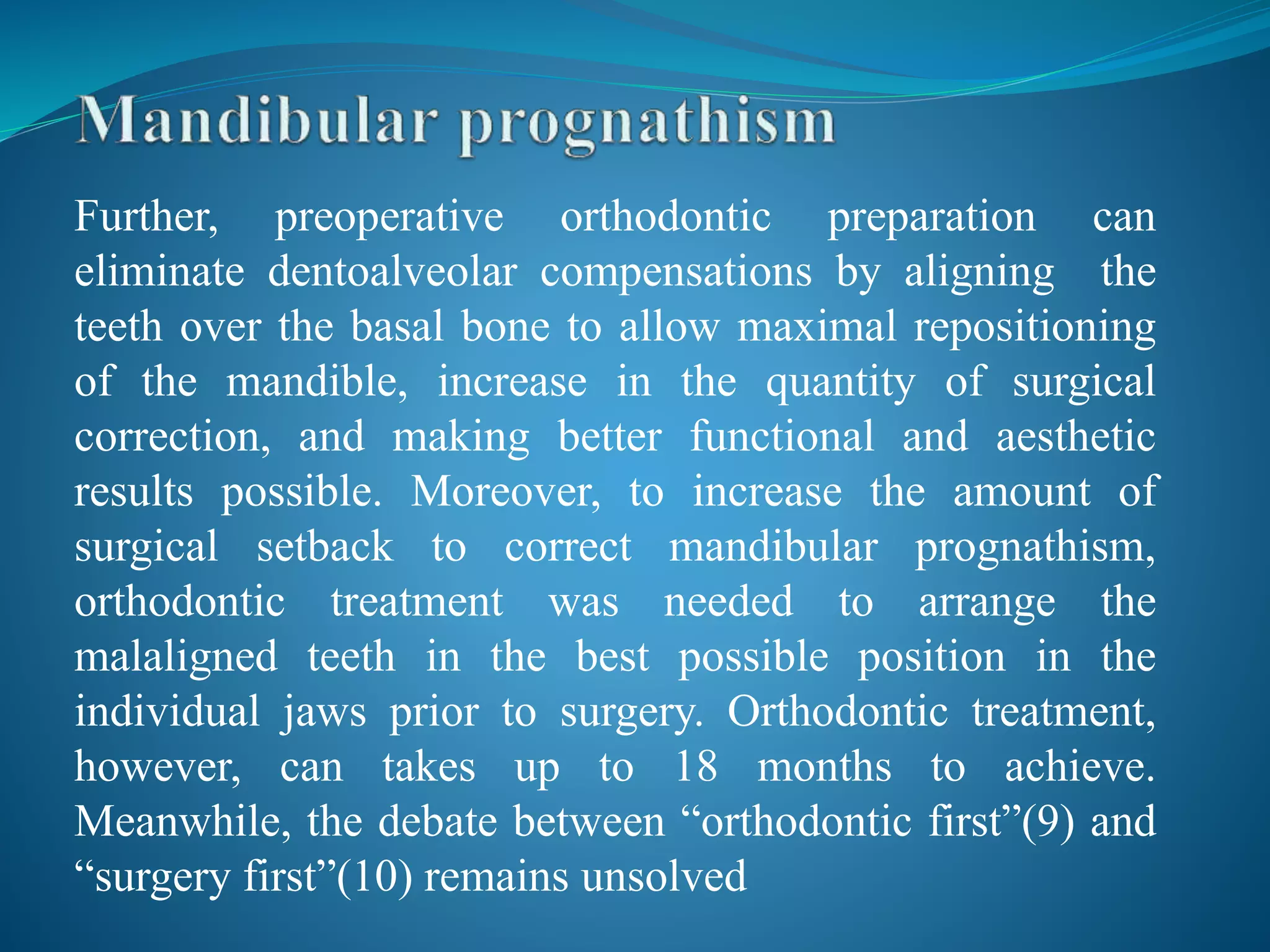 Mandibular prognathism | PPTX | Dental Health | Diseases and Conditions
