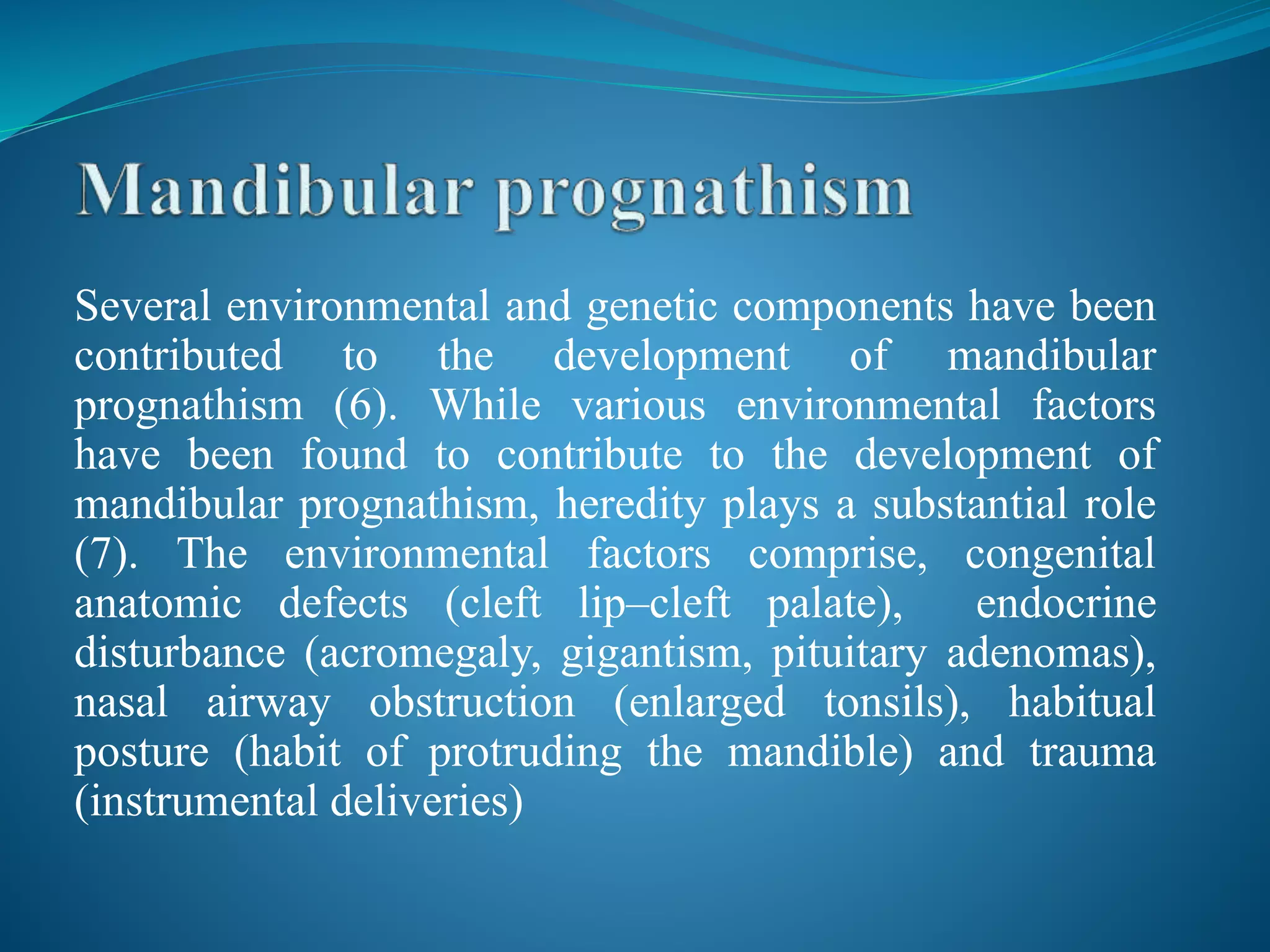 Mandibular prognathism | PPTX