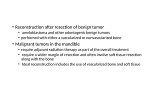 Mandibular Reconstruction. Basics of management | PPT