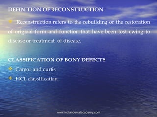 Mandibular reconstruction / oral surgery courses | PPT