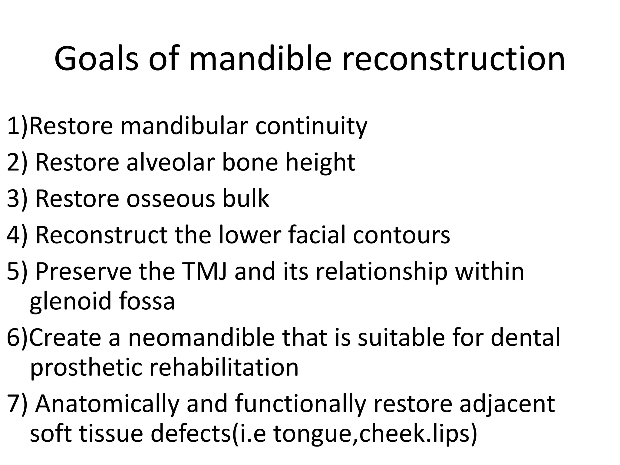 Mandibular reconstruction | PPTX