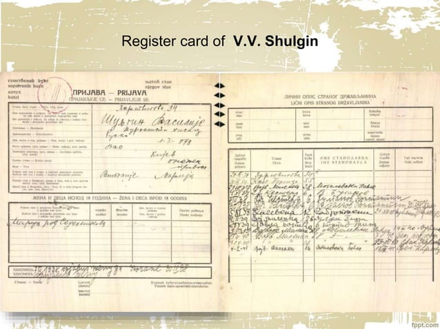 Biographical Sources for the Russian Emigration History | PPT