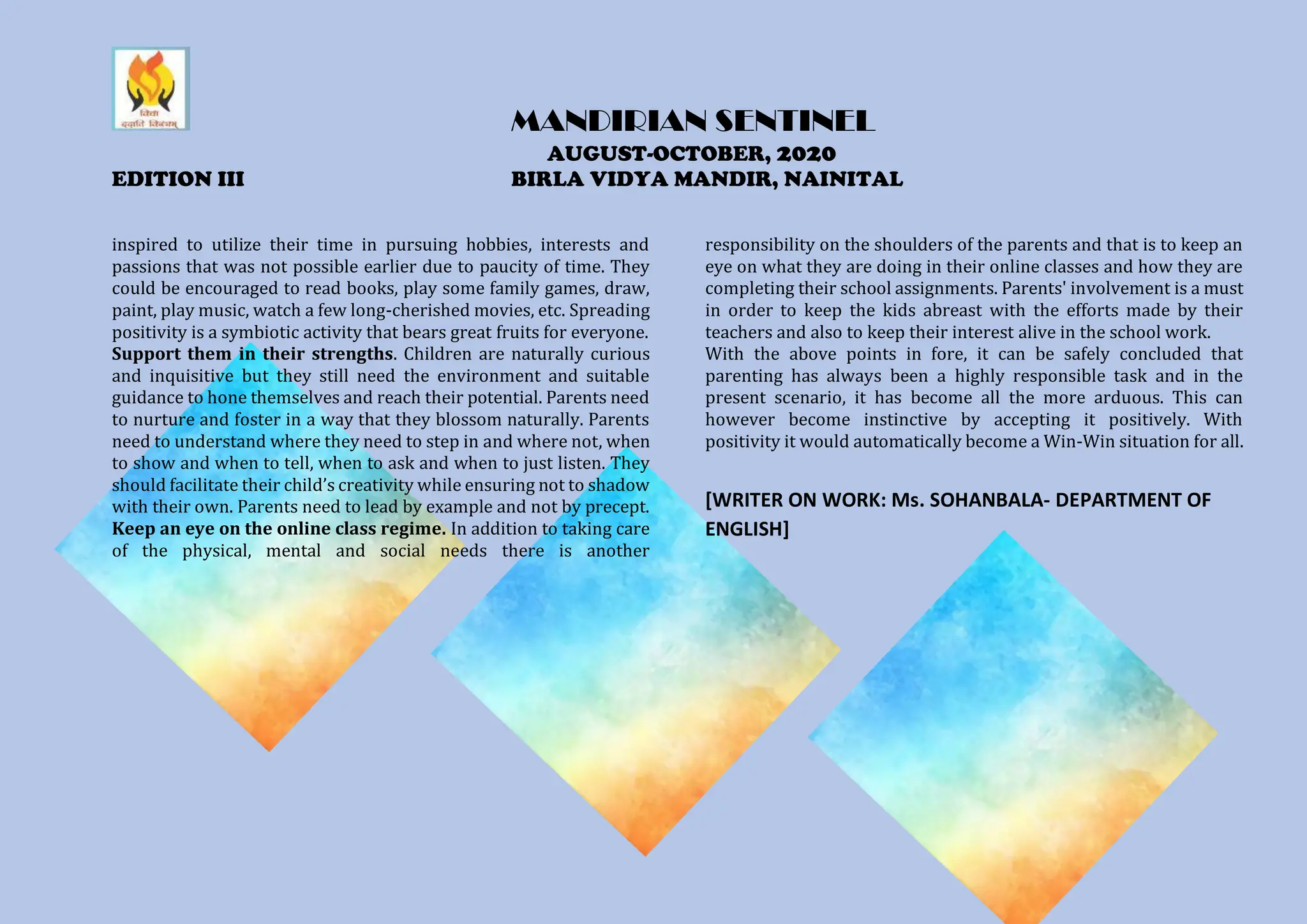 MANDIRIAN SENTINEL 2020-03 , a way of quiz. | PPT