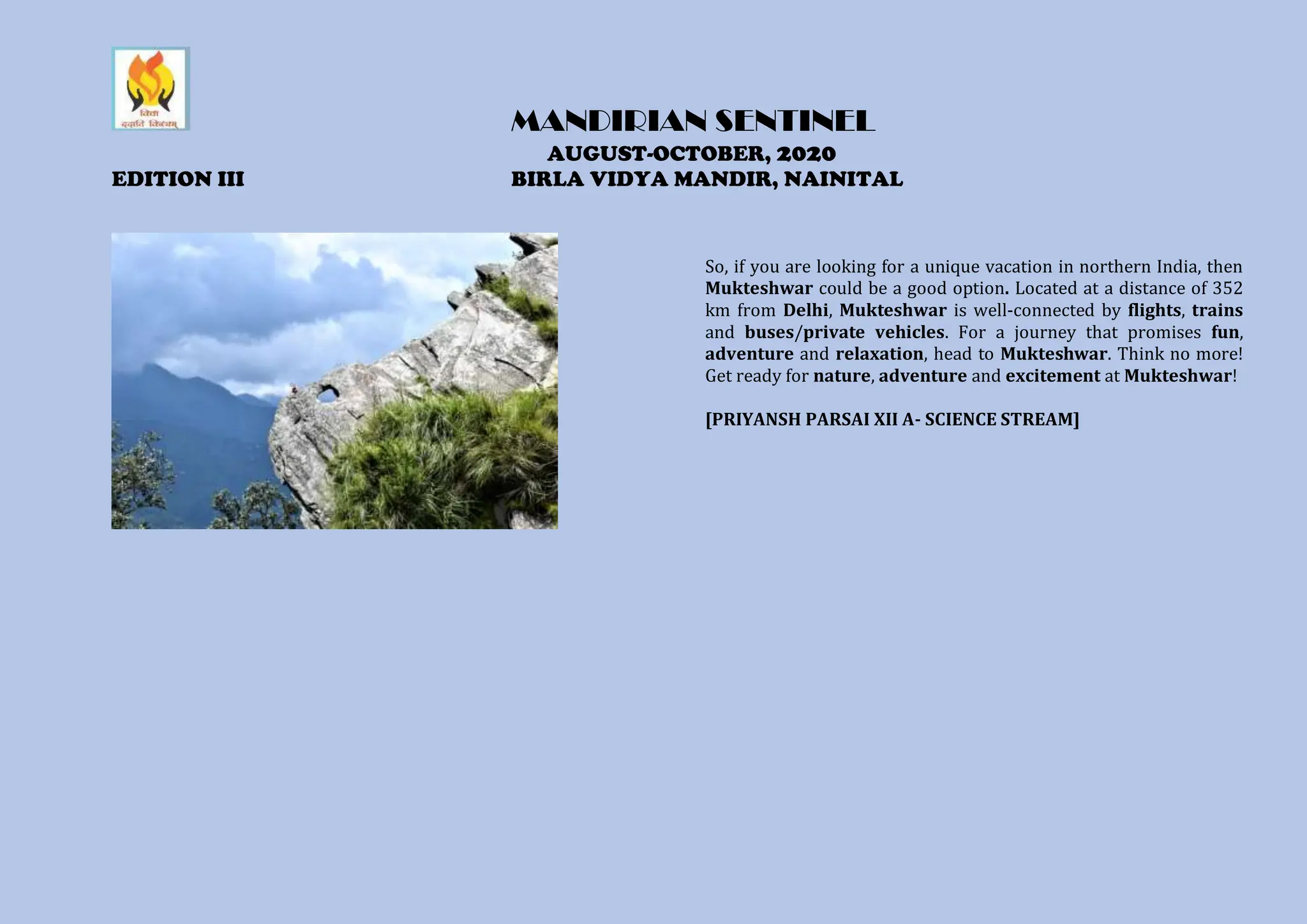 MANDIRIAN SENTINEL 2020-03 , a way of quiz. | PPT