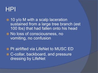 Avoid Falling Objects: Management of Severe Scalp Lacerations | PPTX