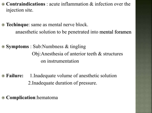 Mandibular Nerve Blocks Techniques Pptx