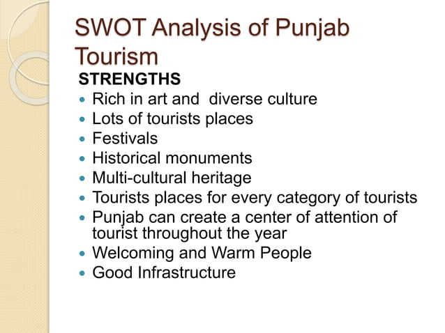SWOT Analysis of Punjab Tourism | PPTX