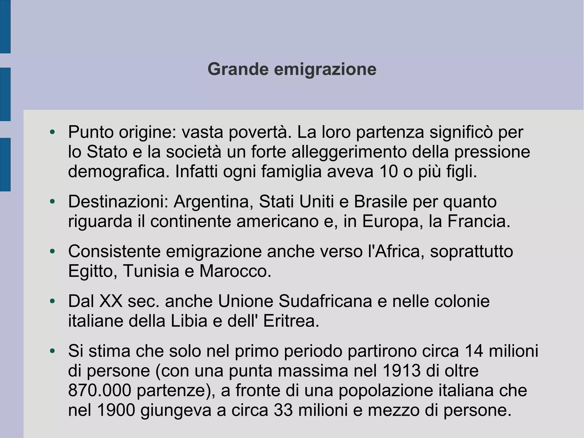 emigrazione italiana | ODP
