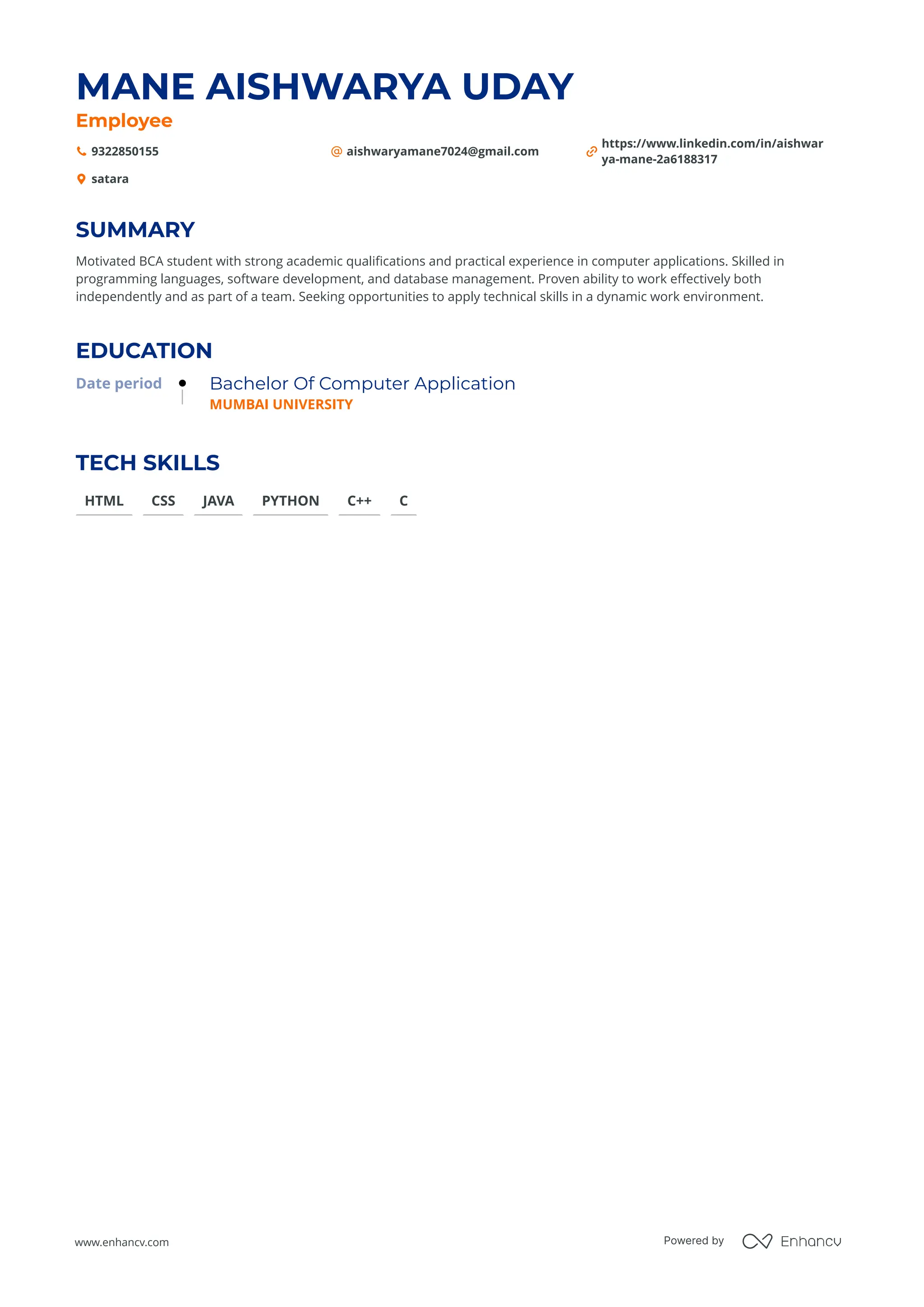 Aishwarya Uday Mane Rersume career .pdf