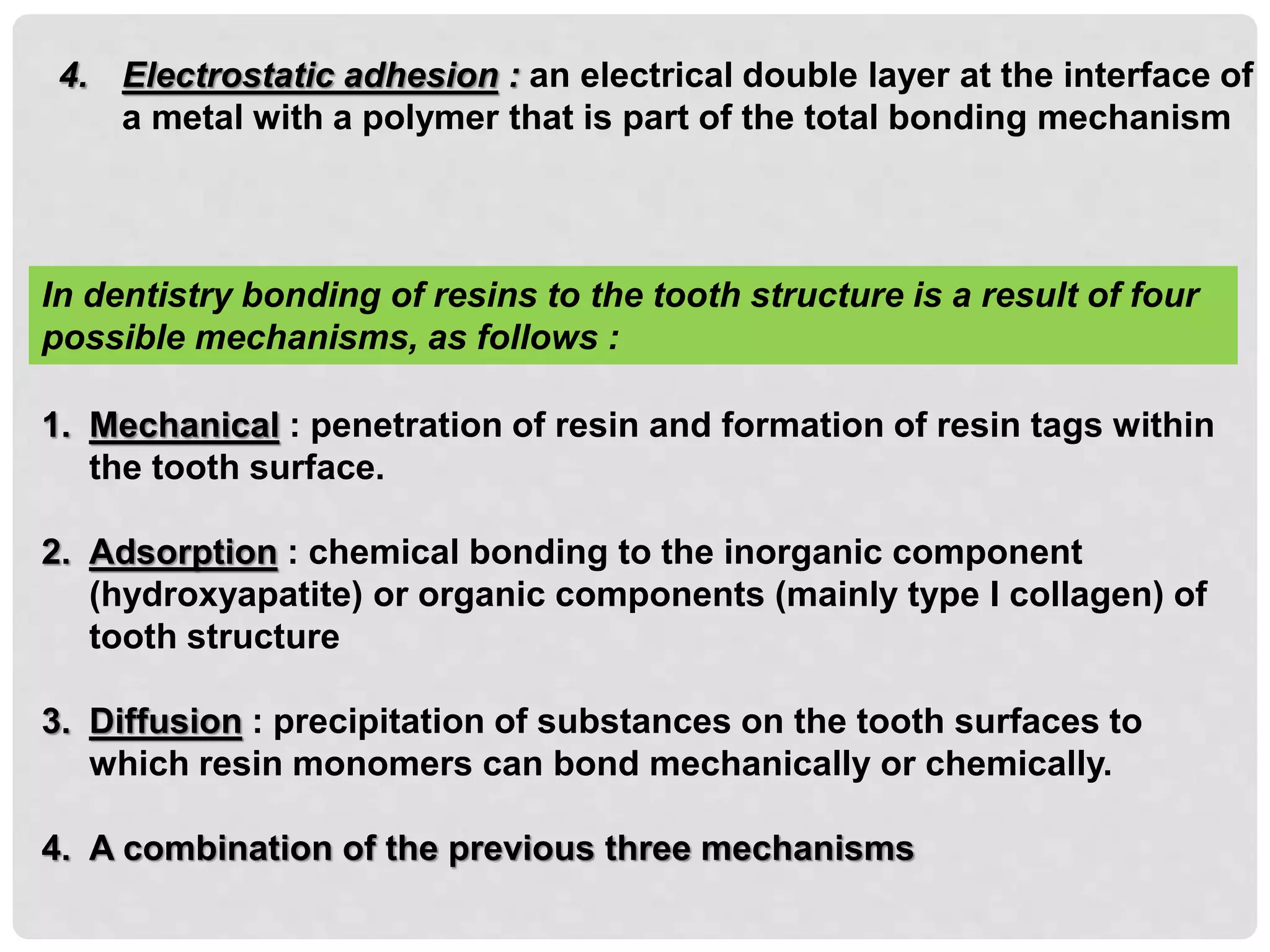 bonding to enamel & dentin | PPTX