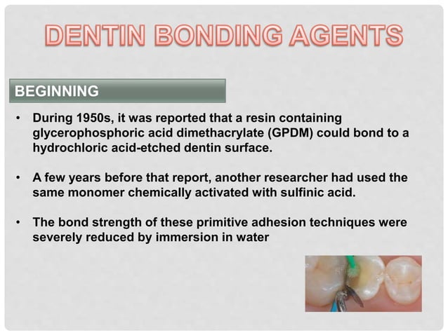 bonding to enamel & dentin | PPTX