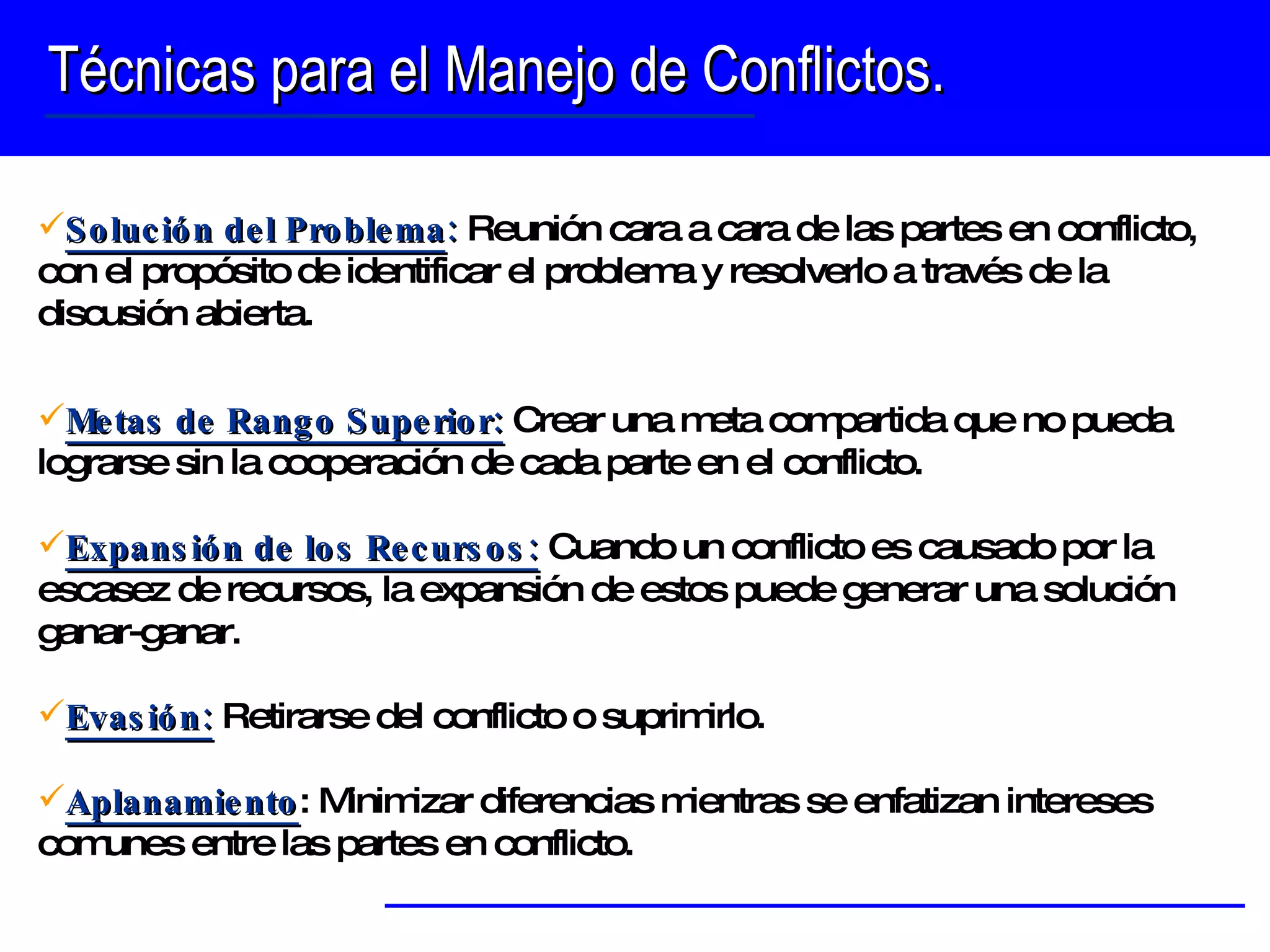 Manejo de Conflictos | PPT | Science