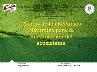 Manejo de-los-recursos-naturales-para-la-conservacion-del-ecosistema ...