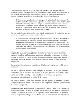 Manejo del paciente agitado en psiquiatria | DOCX