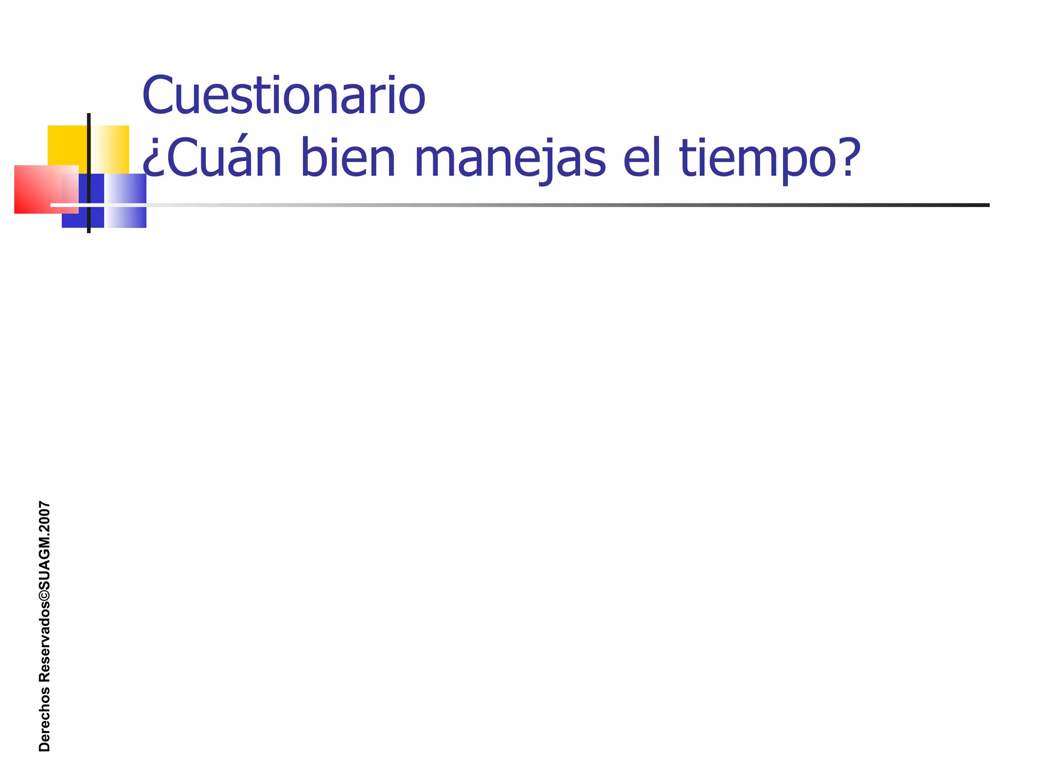 Manejo Efectivo del Tiempo | PPT