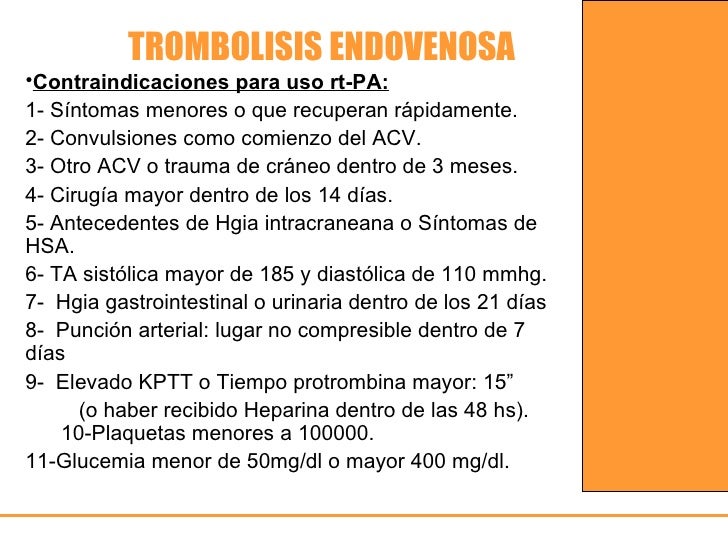 Manejo Agudo De Acv Inba