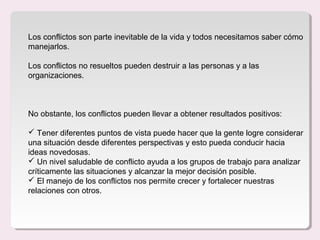 Manejo conflicto | PPT