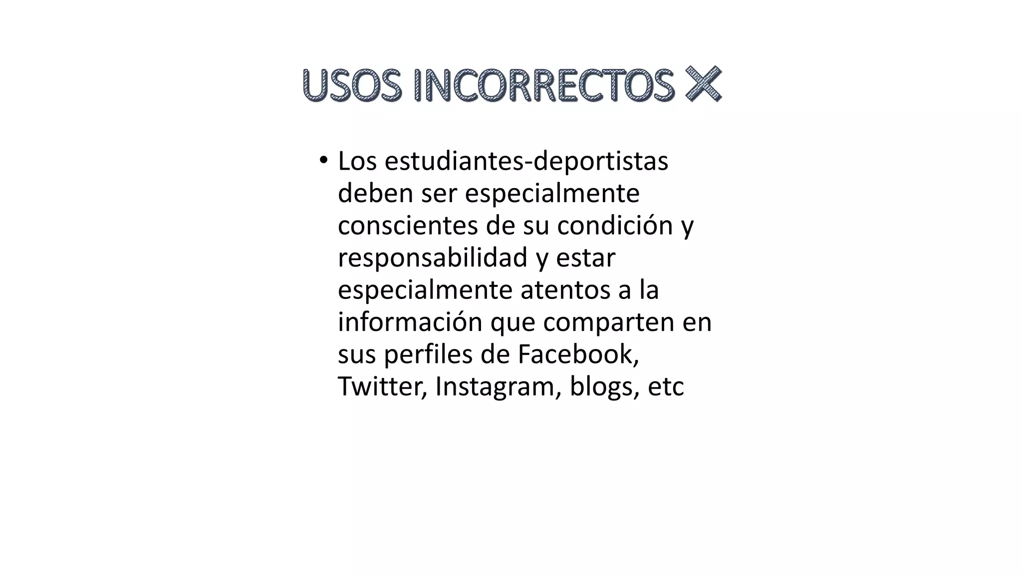 Manejo correcto e incorrecto de las redes sociales | PPTX | Internet ...