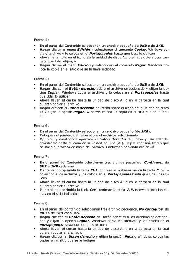 Manejo de archivos y carpetas | PDF