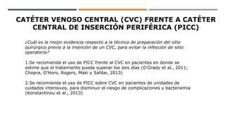 Manejo de catéter venoso central colocación, manejo y cuidados. | PPTX