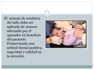 MANEJO DE LA CONDUCTA DEL NIÑO Y ADOLESCENTE | PPT