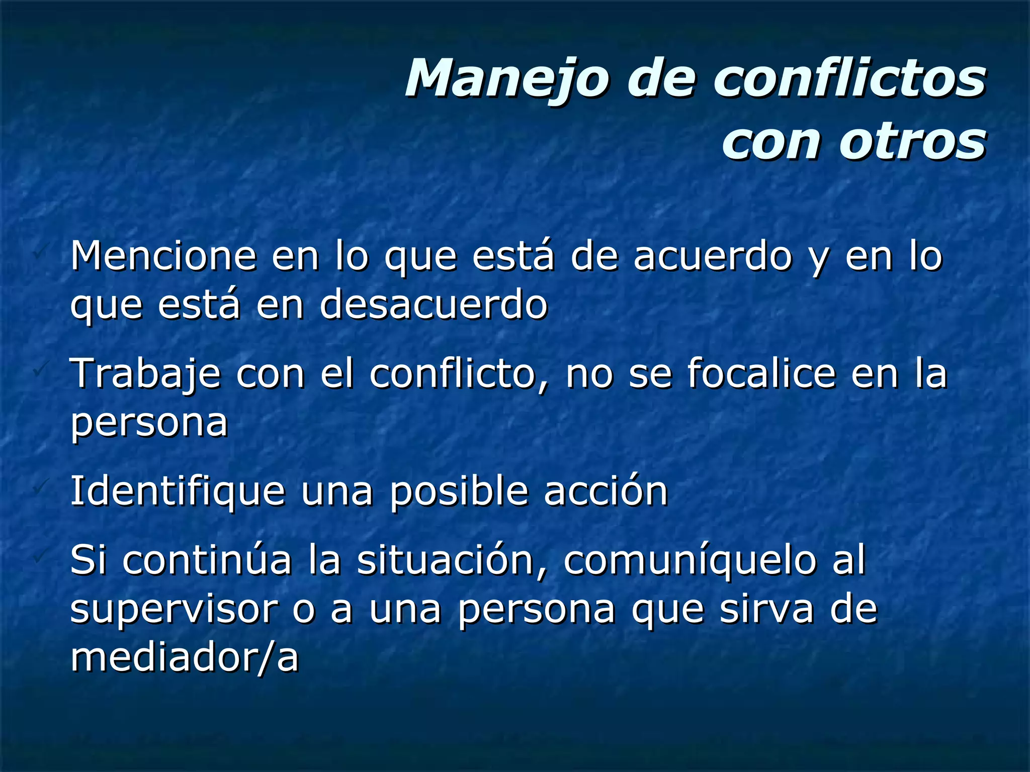 Manejo De Conflictos | PPT