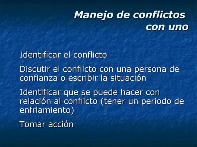 Manejo De Conflictos | PPT