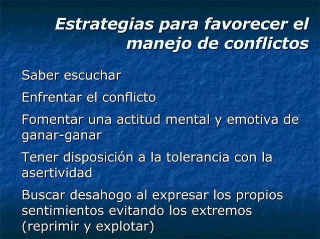 Manejo De Conflictos | PPT