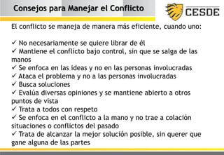 Manejo de conflictos | PPTX