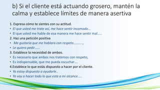 Manejo de conflictos con los clientes | PPTX