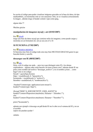 Manejo de datos blob con php y my sql | DOC