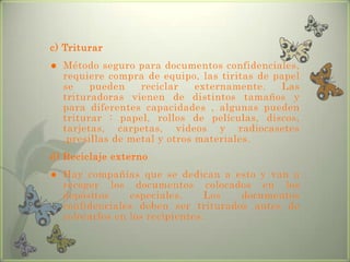 Manejo de documentos inactivos | PPTX