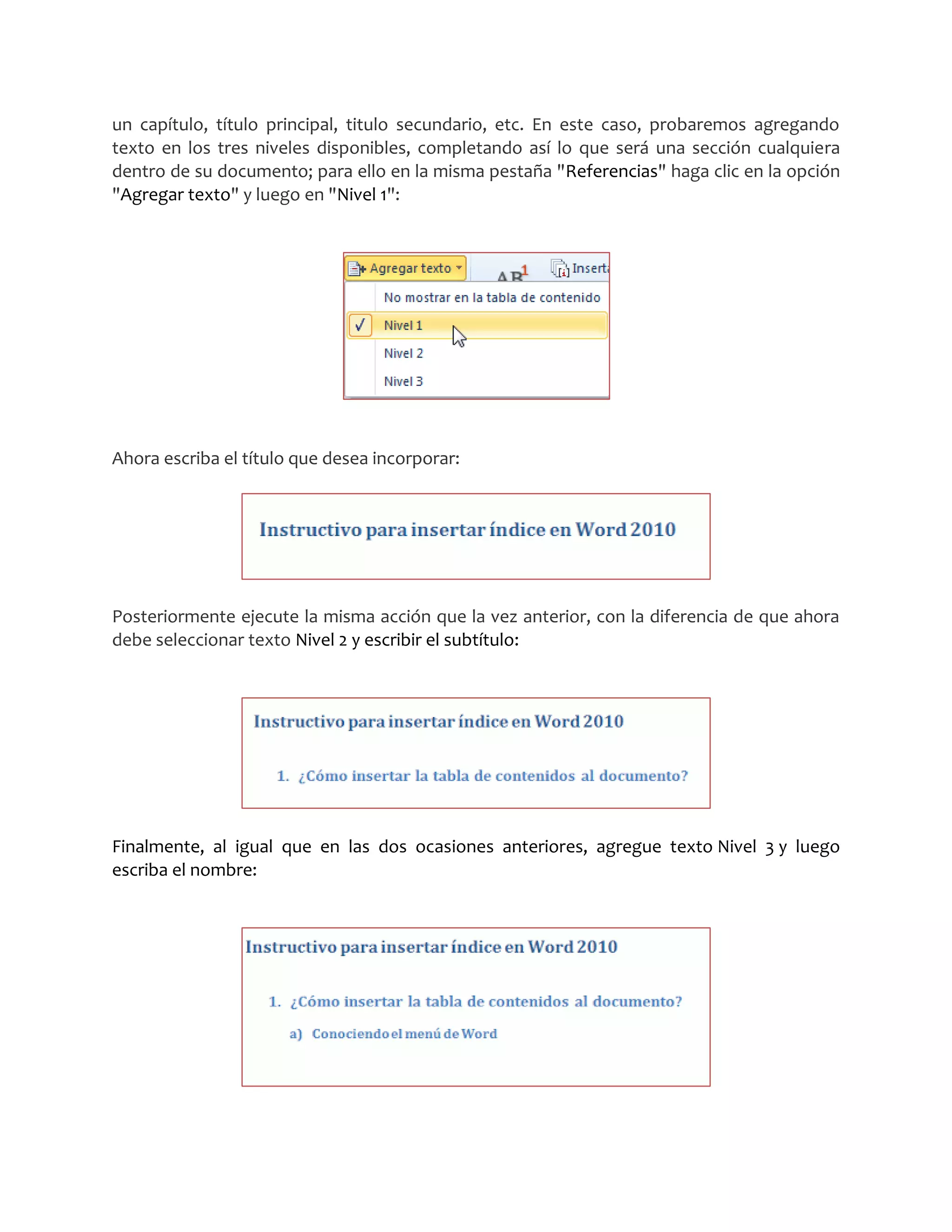Manejo de estilos , indices , tabla de contenido e ilustraciones | PDF